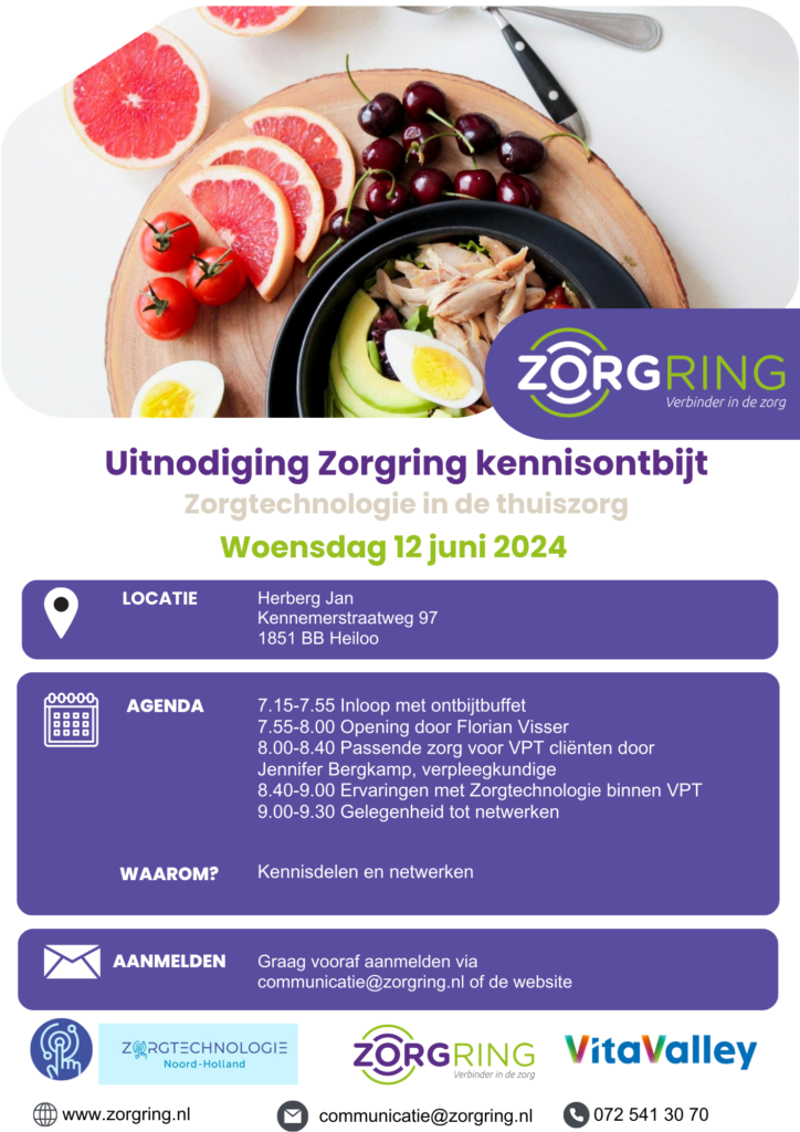 Kennisontbijt Zorgring Zorgtechnologie in de Thuiszorg 12 juni - Zorgring